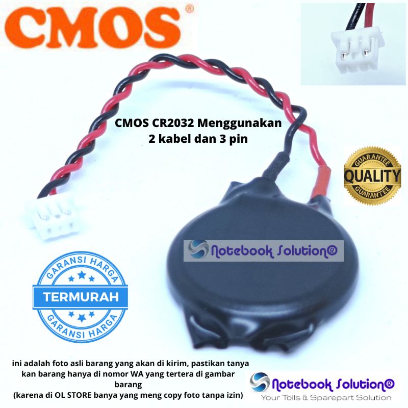Jual Baterai CMOS Socket Soket Cr2016 CR2032 2 kabel 3 Pin 3V | Shopee ...