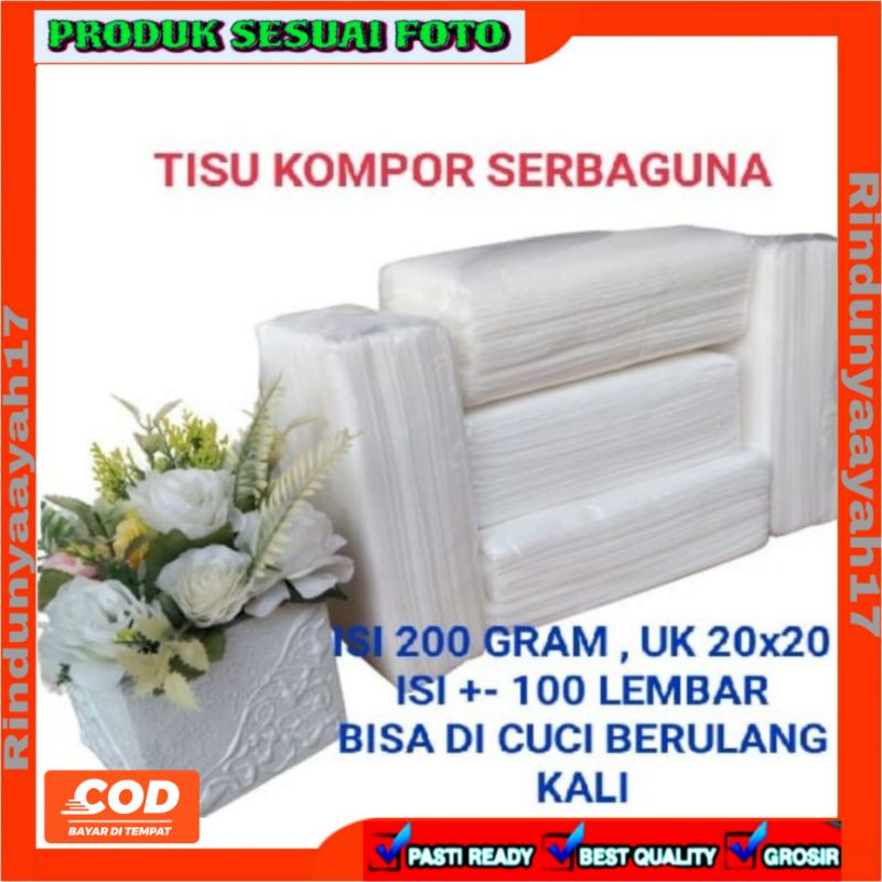 Jual TISU KOMPOR SERBAGUNA/TISU AJAIB 200 GRAM TISU CUCI ULANG | Shopee ...
