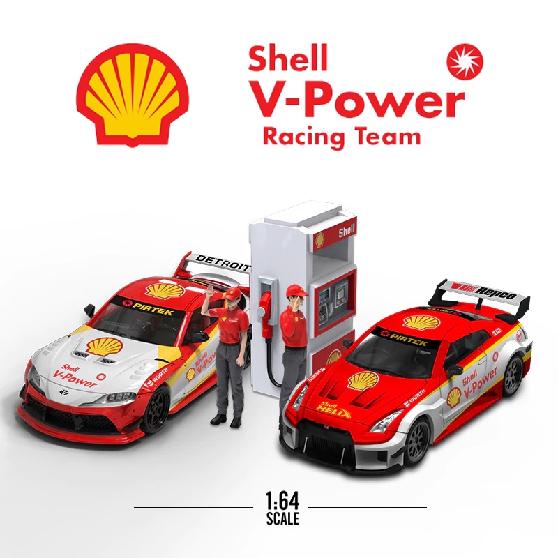 Jual Mini GT Minigt TM 1:64 Exclusive Shell V-Power Nissan GTR & Toyota ...