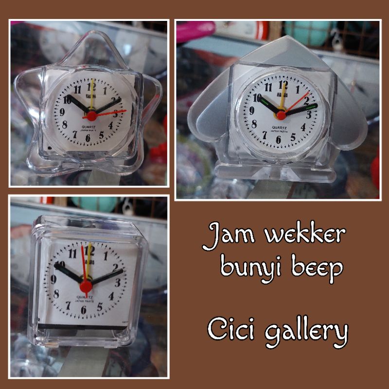 Jual Jam weker alarm mini transparan free request gambar dan tulisan ...