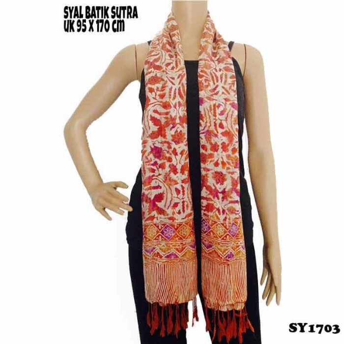 Jual Scraf Syal Batik Sutra Warna | Shopee Indonesia
