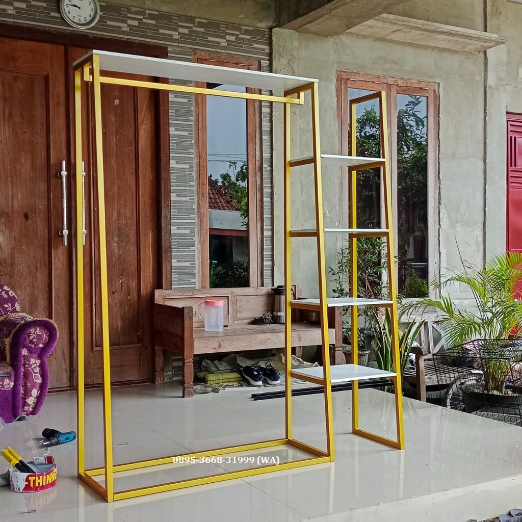 Jual Gawangan Baju Gamis Rak Standing Baju Rak Standing Display Gawang ...