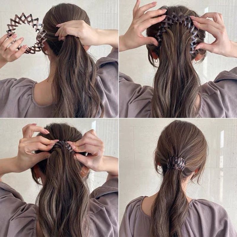 Jual Jepit Rambut Gaya Korea Rhinestone Hair Claw / Jepit Rambut Bulat ...
