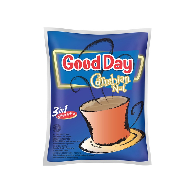Jual Good day 3in1 Coffee Instant 20gr Renceng Isi 10pcs/Minuman Bubuk ...