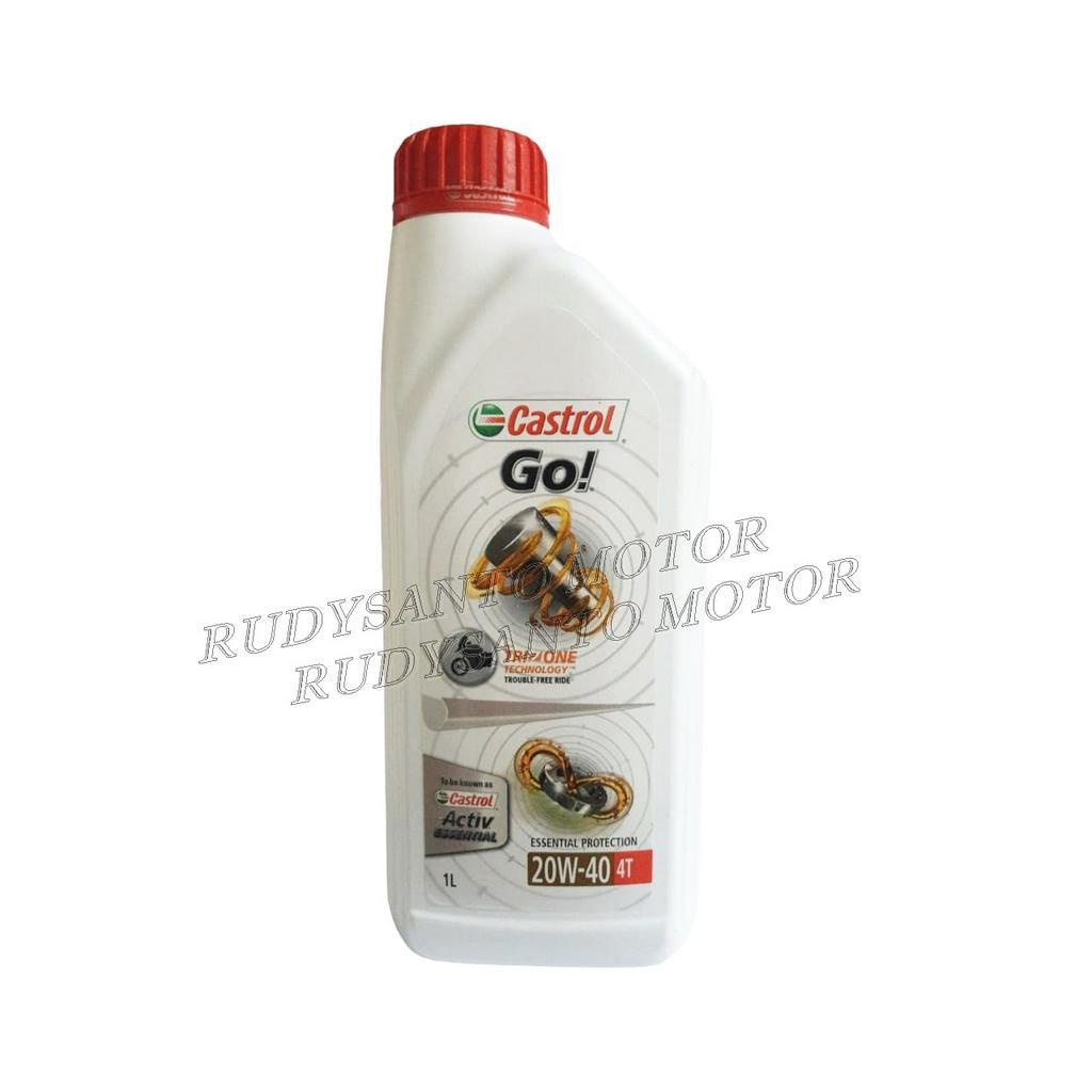 Jual Oli Motor Castrol Go 4T Sae 20W-40 1000ML Original ORI ASLI Mesin ...