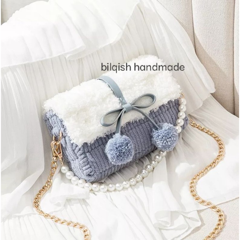 Jual DIY kit set tas rajut kanvas/handmade- paket bahan tas kanvas ...