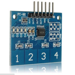 Jual 4 channel, Modul Sensor sentuhan digital, Kapasitif saklar modul ...