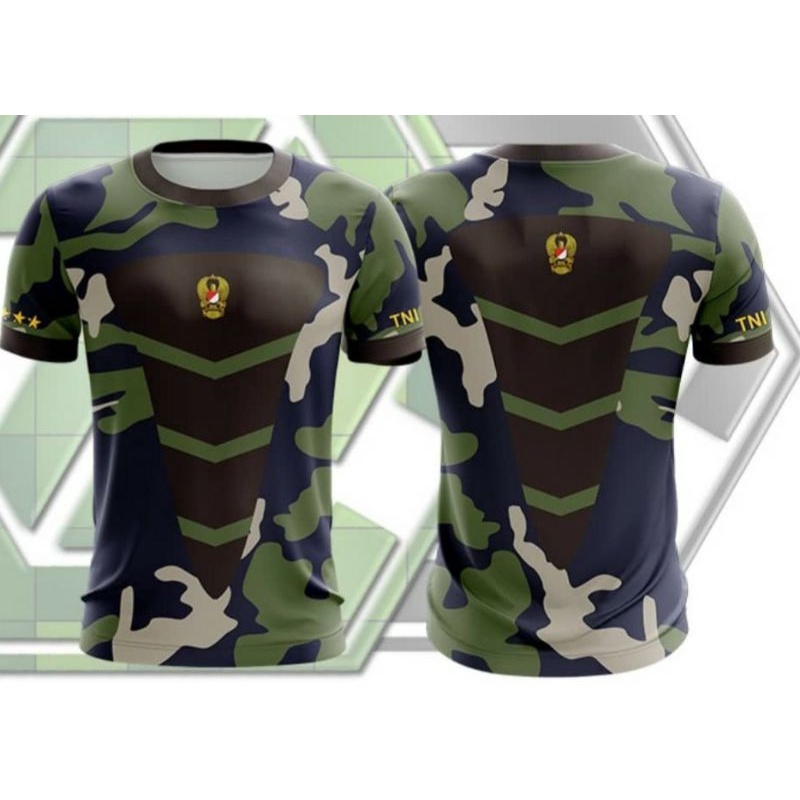 Jual Kaos Jersey Olahraga TNI AD Model Jatah KASAD Full print Kaos Jersey | Shopee Indonesia