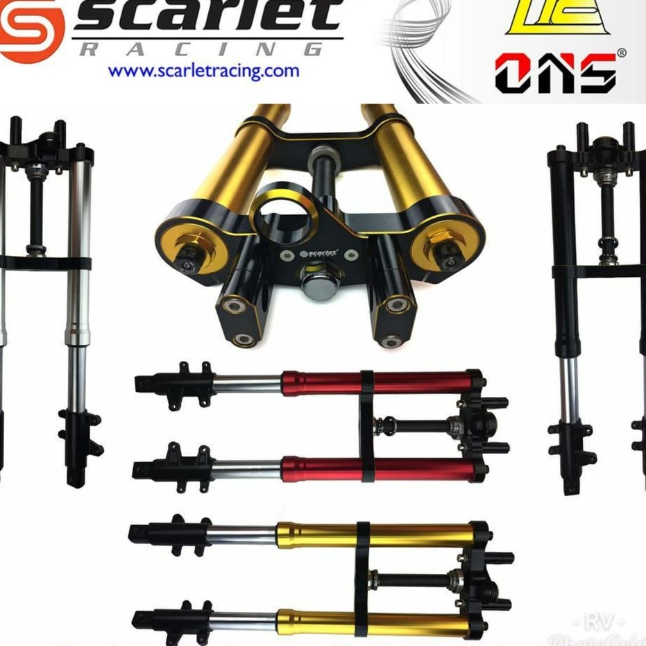 Jual SHOCK USD UPSIDE DOWN SOK DEPAN + SEGITIGA VIXION SCARLET RACING | Shopee Indonesia