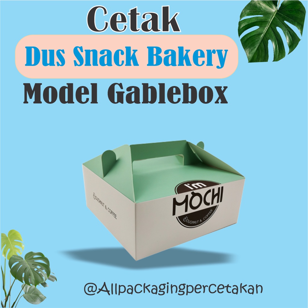 Jual CETAK DUS SNACK BAKERY MODEL GABLEBOX CUSTOM / CETAK DUS SNACK ...