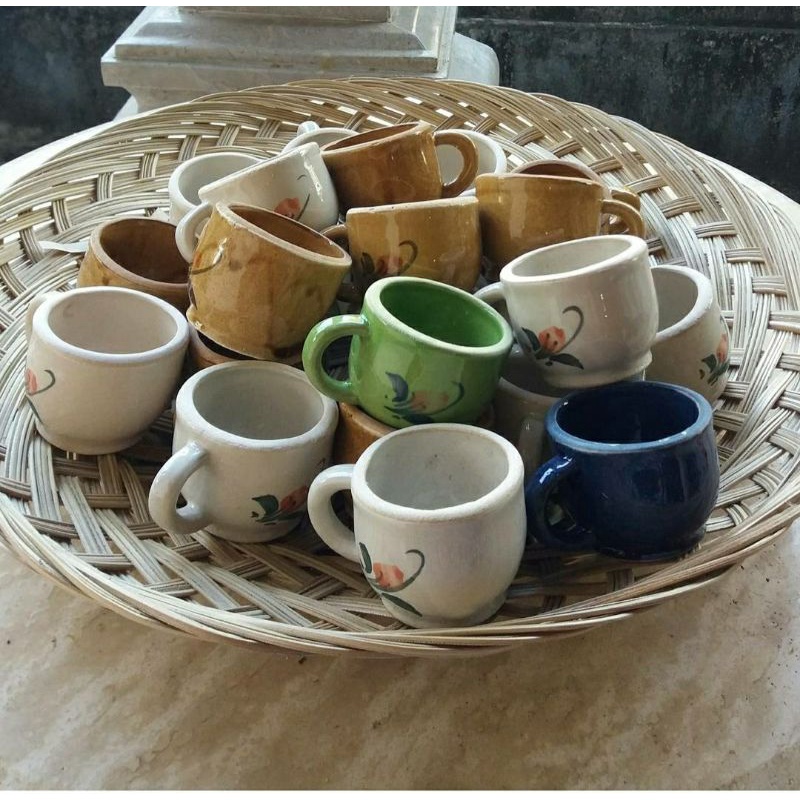 Jual cangkir keramik mini/cawan keramik/wadah tirta | Shopee Indonesia