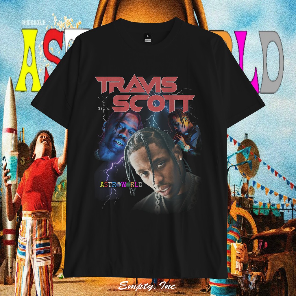 Jual Travis Scott Rap Tee Astroworld Vintage T-Shirt Bootleg | Shopee ...