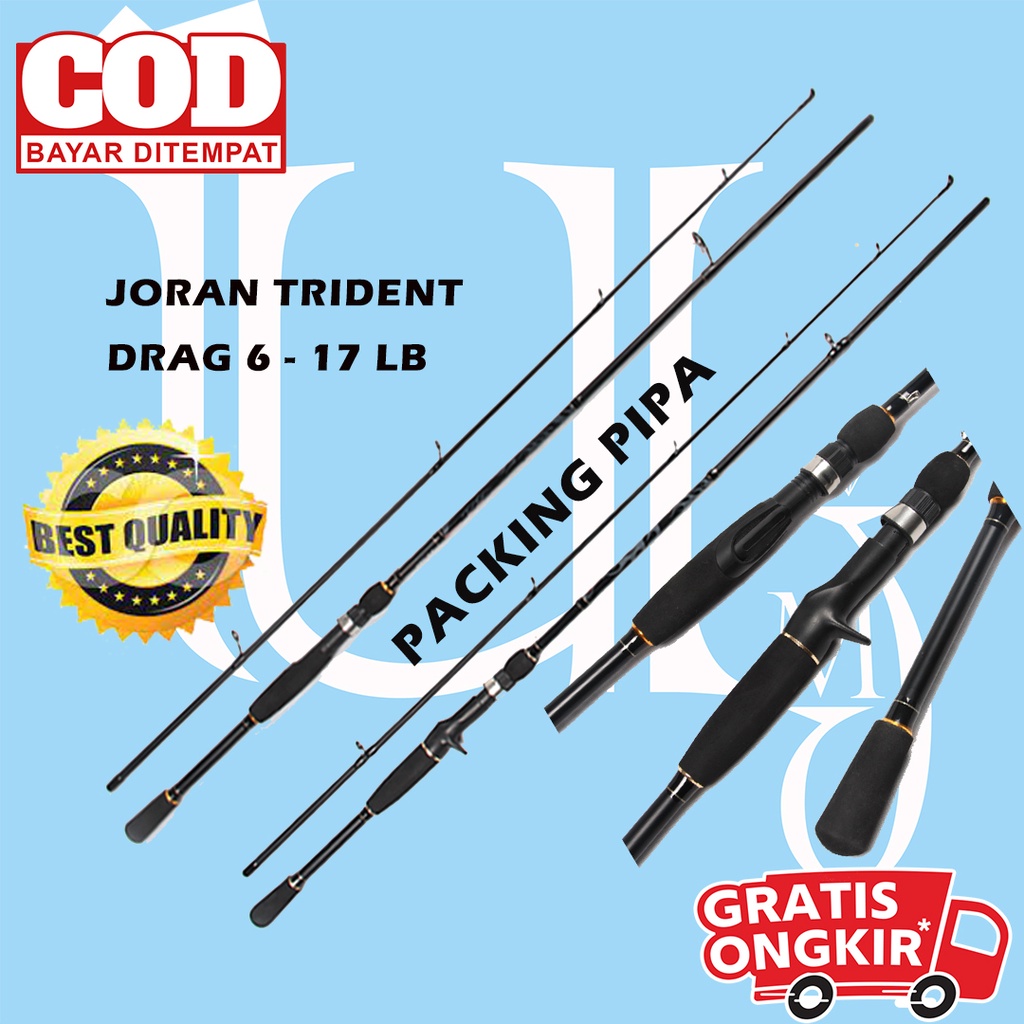 Jual TRIDENT Joran Spinning casting Ultralight Carbon Fiber 1.8 M High ...