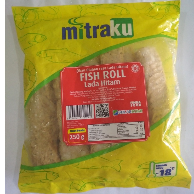 Jual MITRAKU FISH ROLL LADA HITAM 250g | Shopee Indonesia