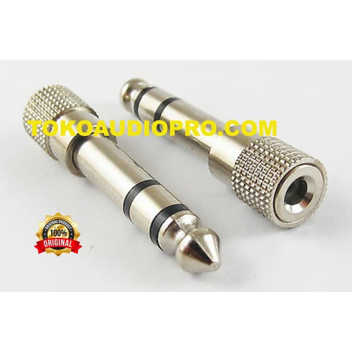 Jual Converter jack trs3.5mm to trs 6.5mm konektor converter | Shopee Indonesia