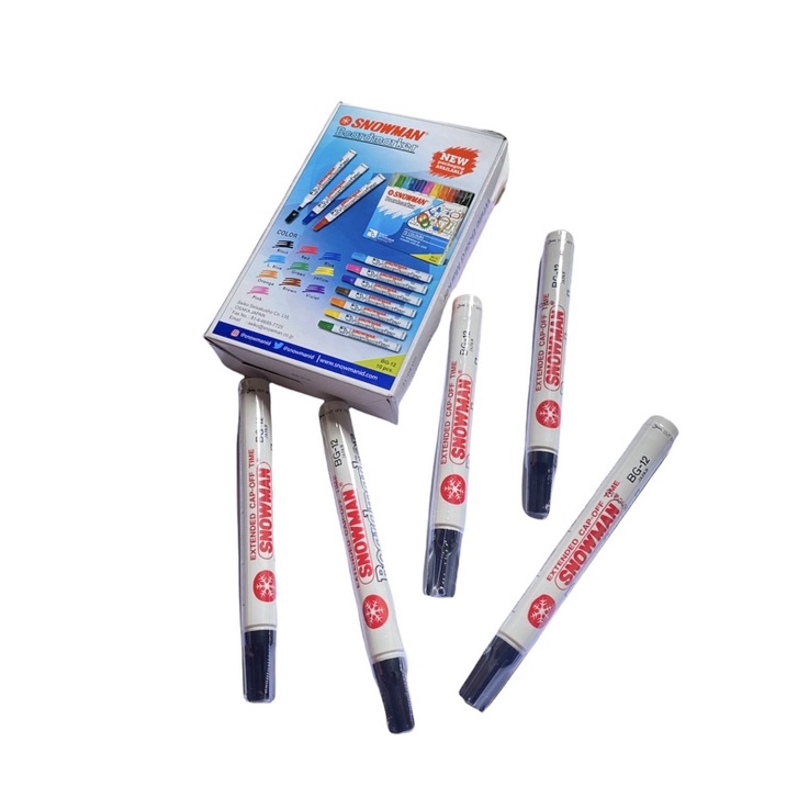 Jual (1 pack) Spidol Snowman Whiteboard Marker/Spidol Warna/Spidol ban ...