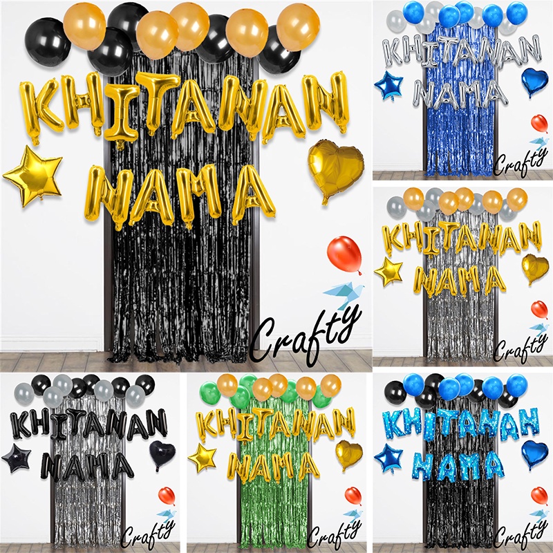 Jual [PAKET] Dekorasi Balon Warna Warni SIMPLE KHITANAN CURTAIN ...