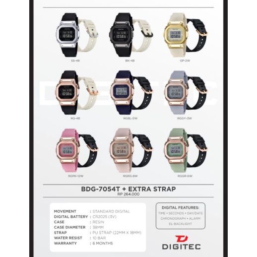 Jual Jam tangan DIGITEC free tali original pilihan warna | Shopee Indonesia