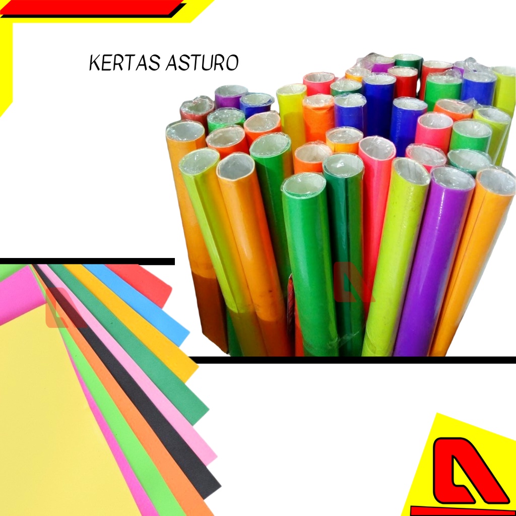 Jual KERTAS ASTURO / KERTAS MADING WARNA-WARNI KARTON ASTURO / KERTAS ...