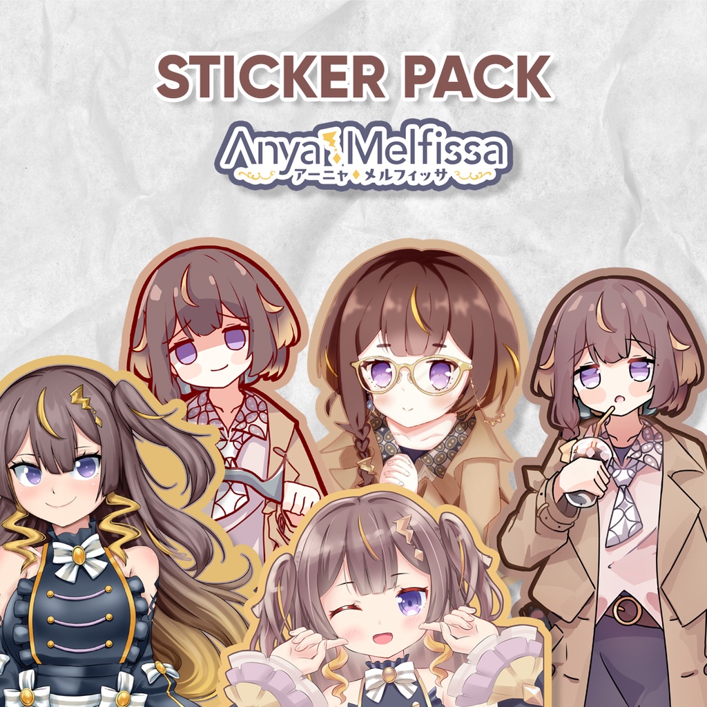 Jual Stiker Pack Anya Melfissa Hololive Vtuber Anime Sticker Waterproof ...