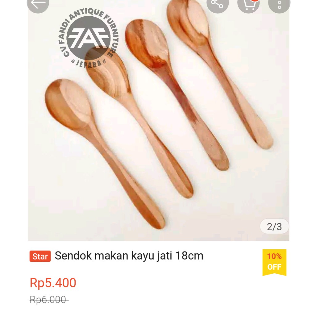 Jual Sendok makan kayu jati 18cmID59 | Shopee Indonesia