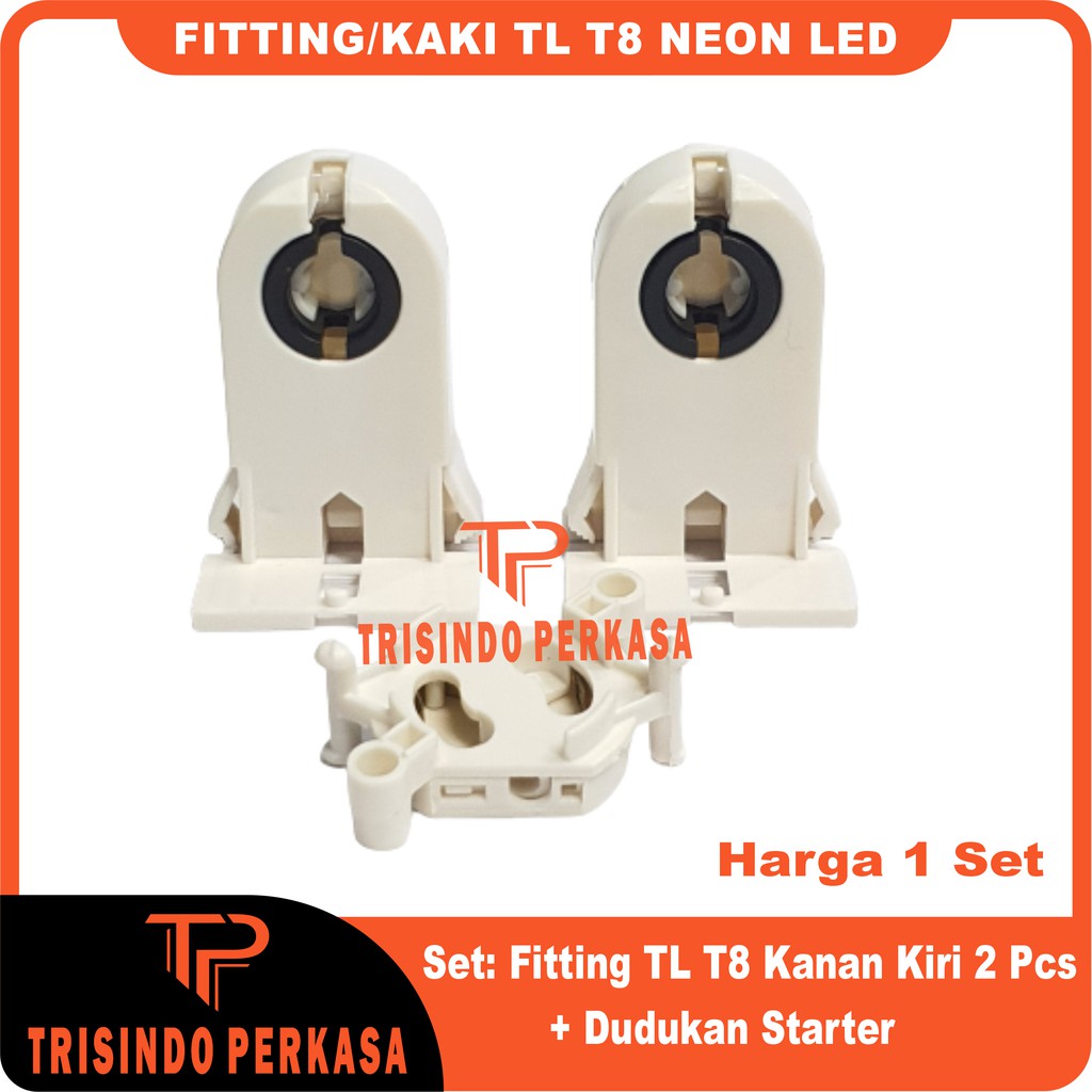 Jual Fitting TL Kaki TL Neon LED Fiting lampu T8 + DUDUKAN STARTER ...