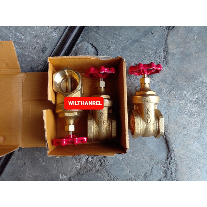 Jual gate valve kuningan 2" kitz | Shopee Indonesia