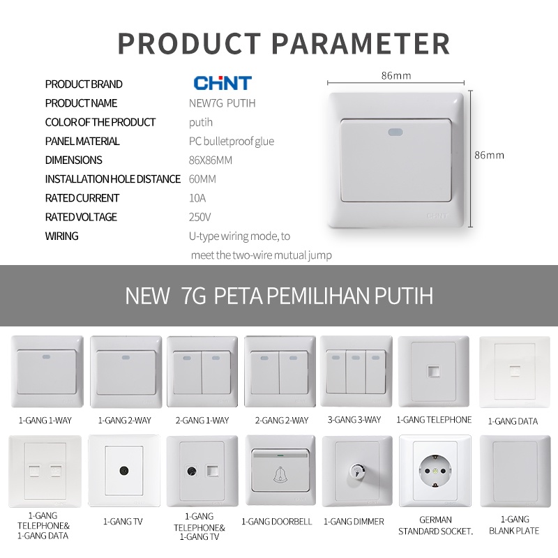 Jual CHINT G NEW7 1-gang 2-way switch / saklar | Shopee Indonesia Jual CHINT G NEW7 1-gang 2-way switch / saklar | Shopee Indonesia