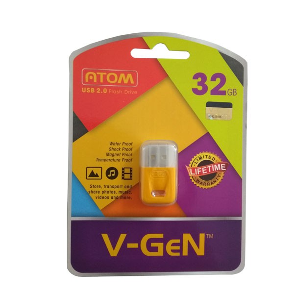 Jual Flashdisk Vgen Atom 32GB USB Drive 2.0 USB Flash Disk 32GB ORI ...