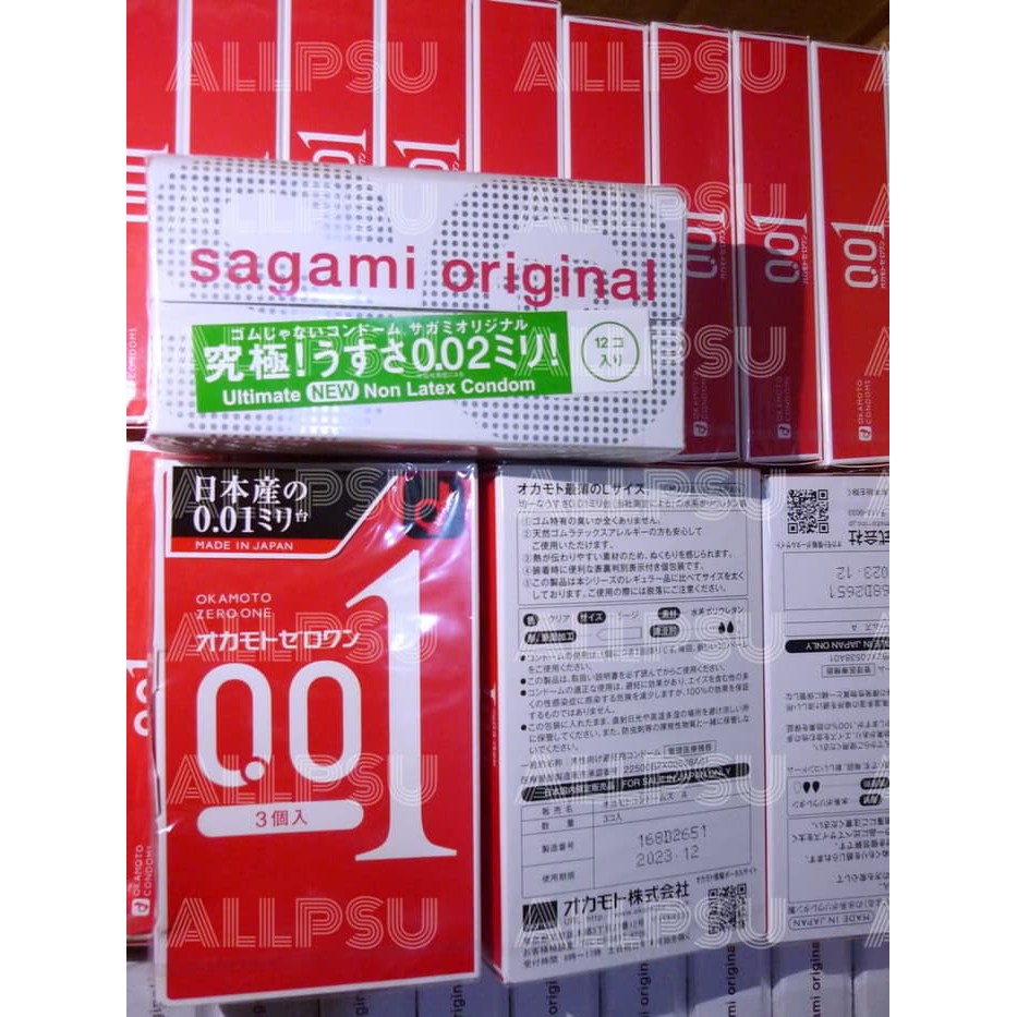 Jual Sagami Original 002 0.02 Okamoto Zero 001 0.01 Bundling Condoms ...