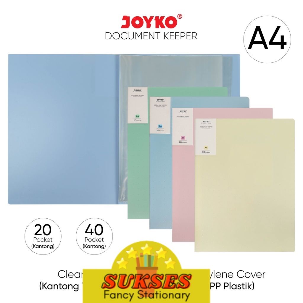 Jual DKA4 Document Keeper Clear Holder Map File Dokumen Folder Joyko ...