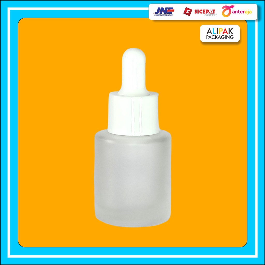 Jual [MINIM 20PCS] Botol Pipet Kaca Frosted Bahu Datar 20mL / Botol ...