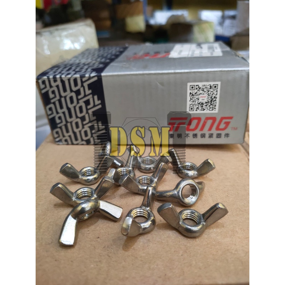 Jual SS 304 / Mur Kuping M3 / Mur Kupu-kupu / Wing Nut Stainless Pitch ...