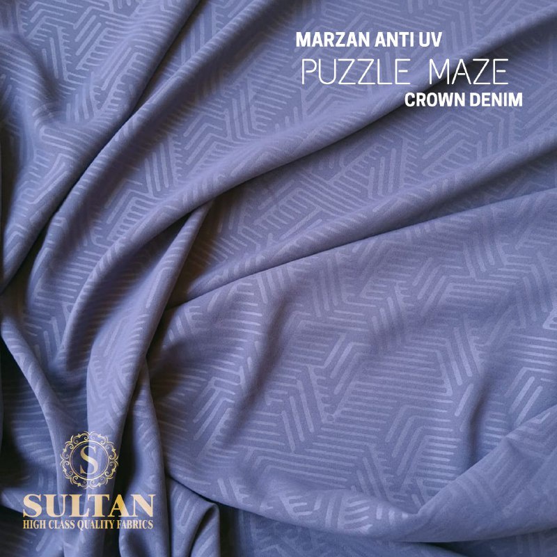 Jual 50CM EMBOS PUZZLE MAZE MAZEN DENIM CROWN BLUE ANTI UV KAIN SULTAN ...