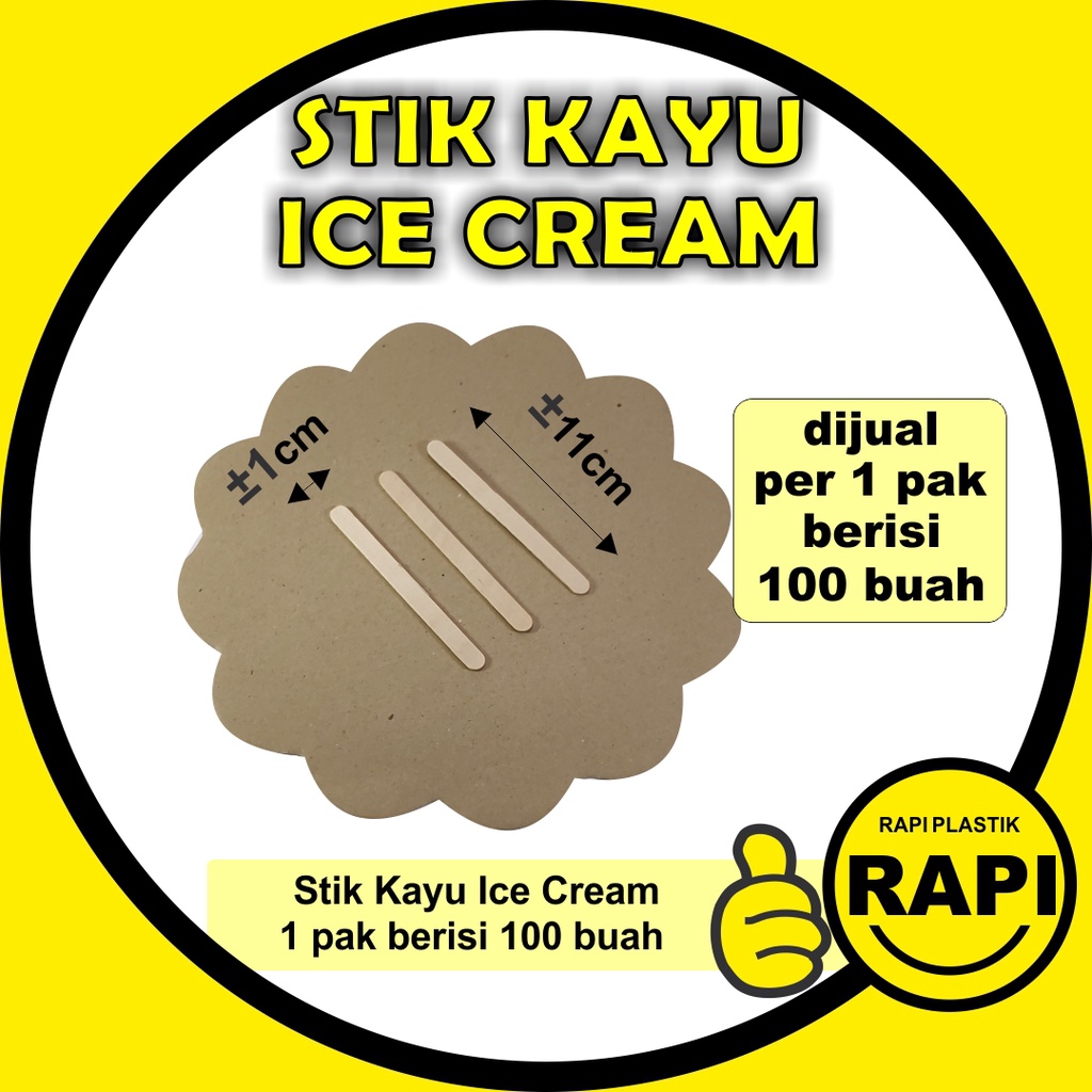 Jual Stik Kayu Ice Cream Gagang Pegangan Es Krim Bisa Juga Untuk ...
