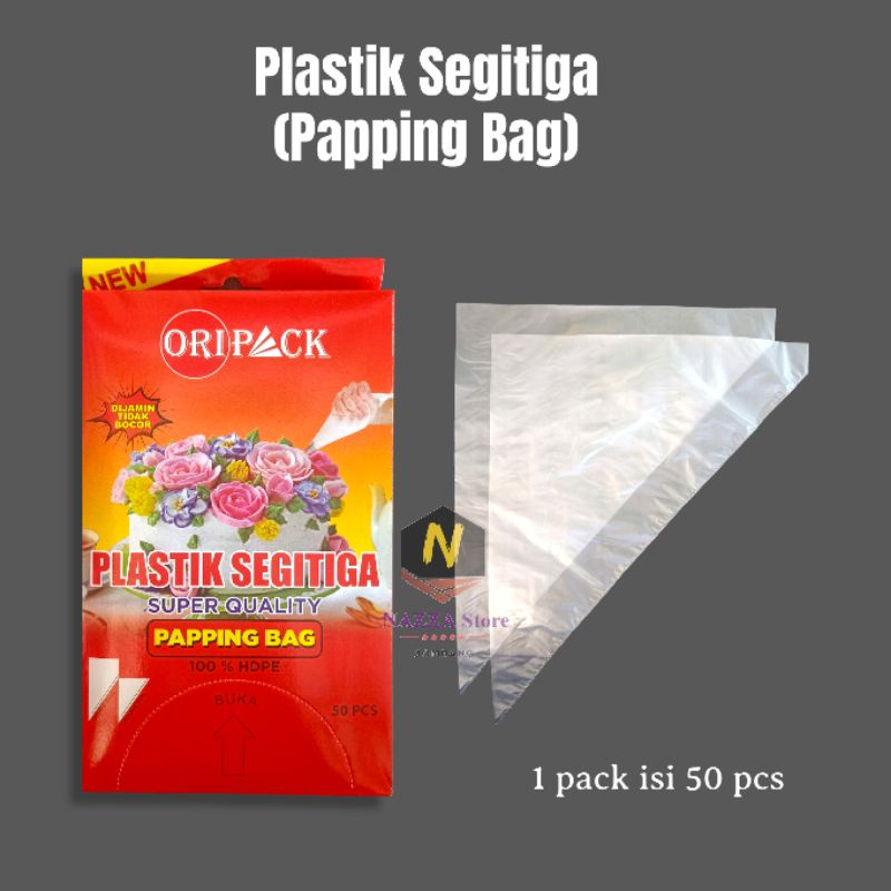 Jual ORI PACK Papping Bag Plastik segitiga isi 50 pcs dan 40 pcs ...