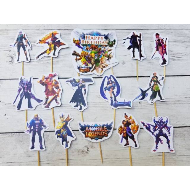 Jual Cake Topper Mobile Legends 1 set isi 15pc | Shopee Indonesia