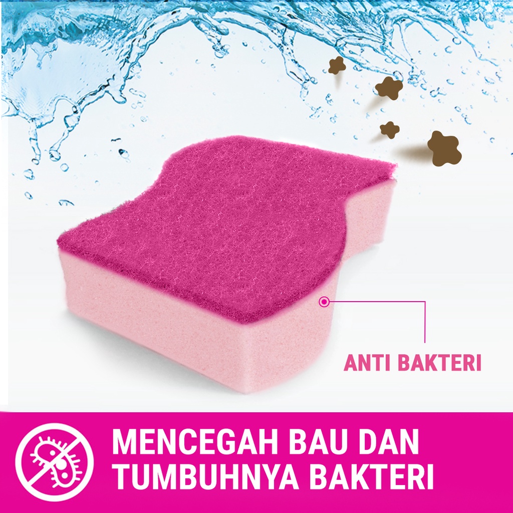 Promo 3M Scotch-Brite Sabut Spons Cuci Piring (Easy Clean Scrub Sponge ...