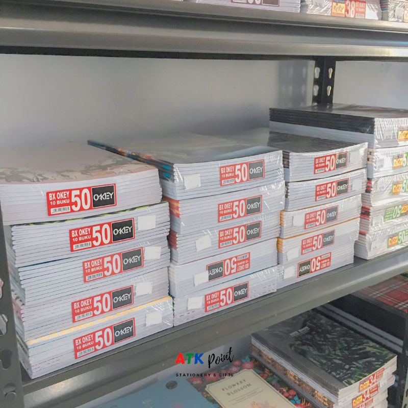 Jual ATK-POINT | OKEY Boxy Buku tulis ukuran B5 50 lembar isi 10 buku ...