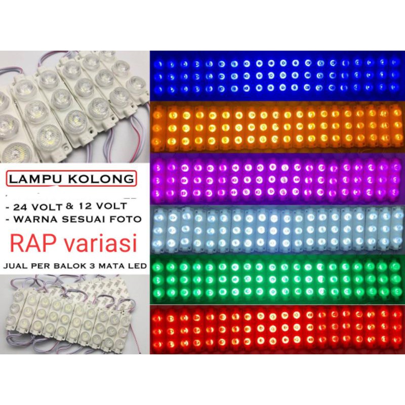 Jual LED 3 mata 24v lampu kolong truk / Bus. | Shopee Indonesia