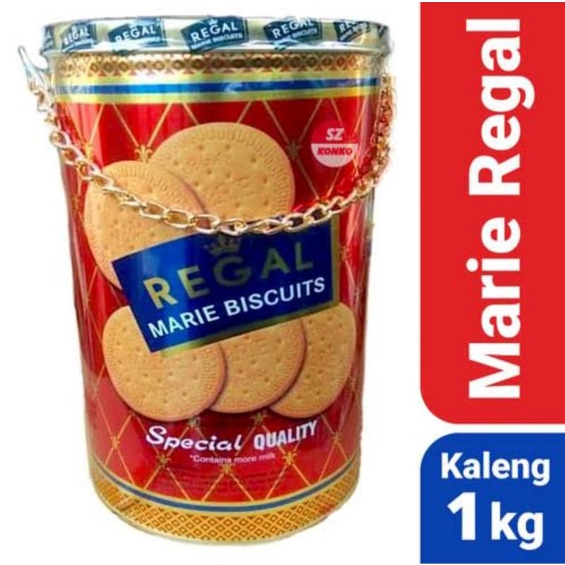 Jual MARIE regal kaleng merah bulat rantai 1 kg dan 550 gram biskuit ...