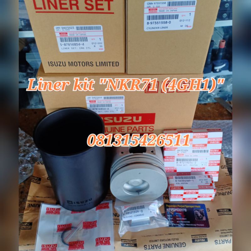 Jual Liner Kit Liner Set Komplit Isuzu Elf NKR71 NKR-71 4gh1 original ...