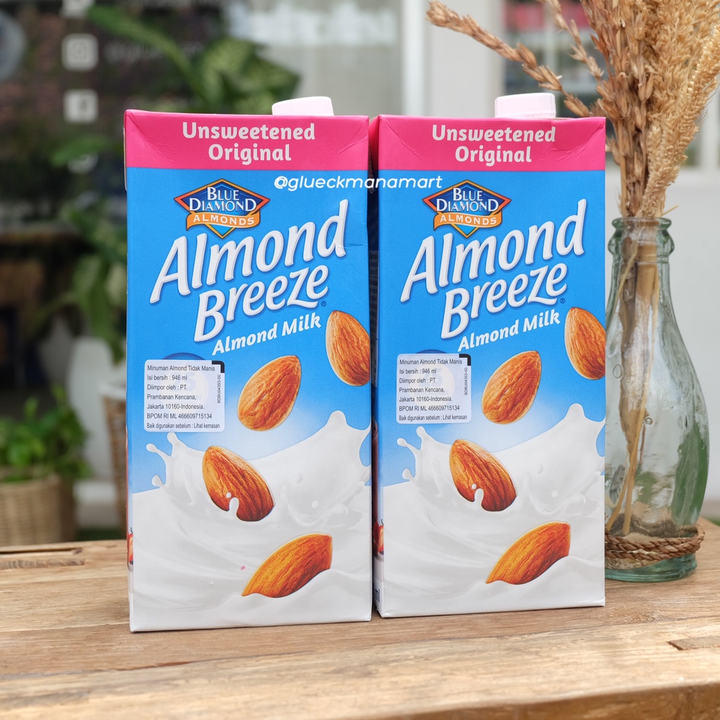 Jual Blue Diamond Almond Breeze Unsweetened 946ml - Almond Milk - Susu ...