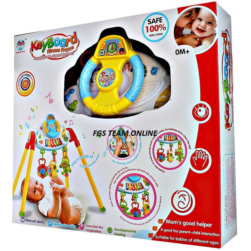 Jual MAINAN BAYI PLAY GYM HAPPY BABY FITNESS FRAME WITH KEYBOARD 698-7 ...