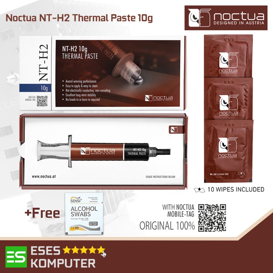 Jual Thermal Paste Noctua NT-H2 10 Gram / 10Gr - Premium Thermal ...