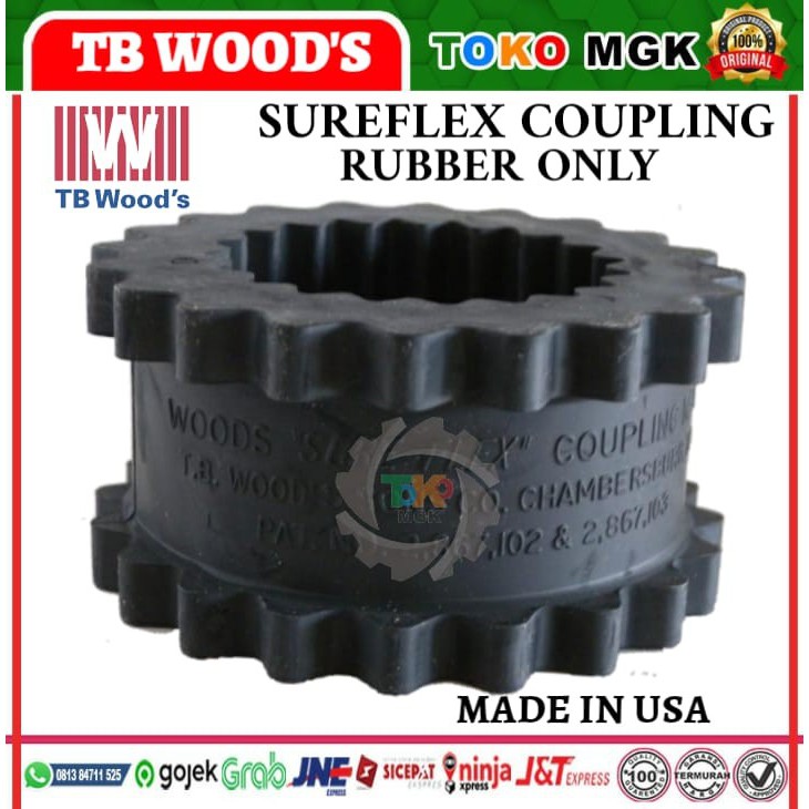 Jual SUREFLEX 8J - TB WOODS COUPLING RUBBER ONLY ORIGINAL MURAH ...