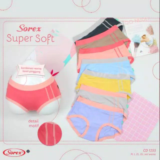 Jual Celana Dalam Wanita Super Soft Sorex 1255 / CD Cewek Prempuan Super Lembut Sorex | Shopee ...