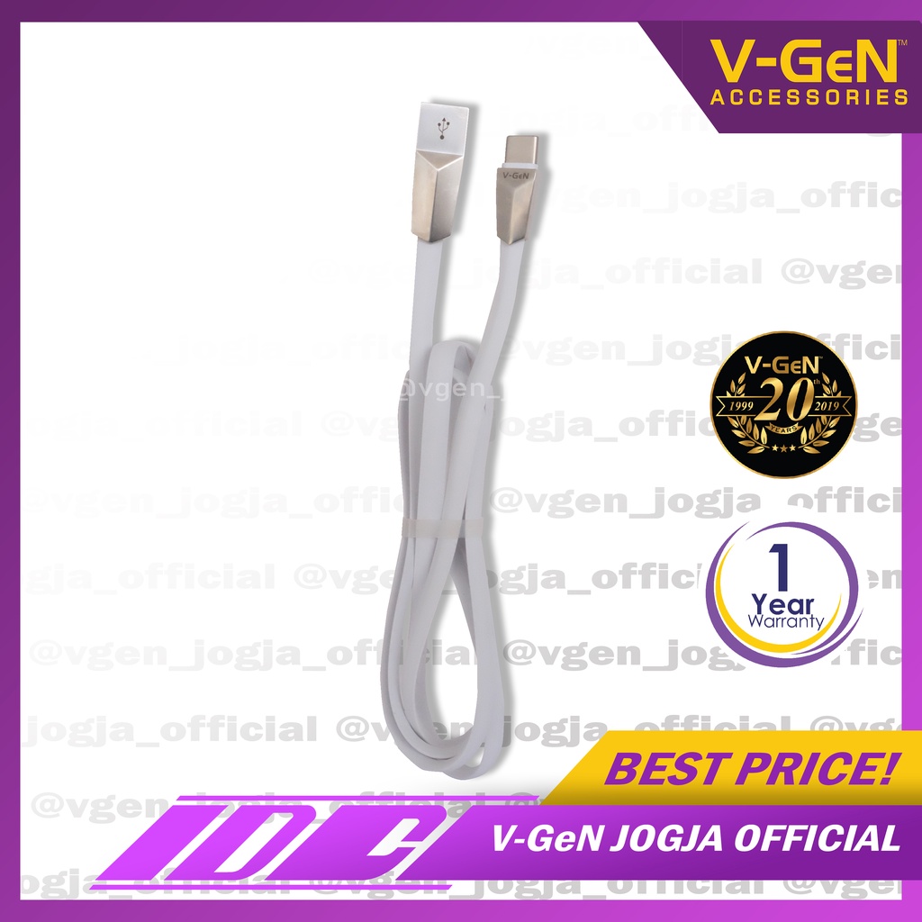 Jual Kabel Data Type-C V-GeN VCB-12 Fast CHarging VGEN 1 Meter | Shopee ...