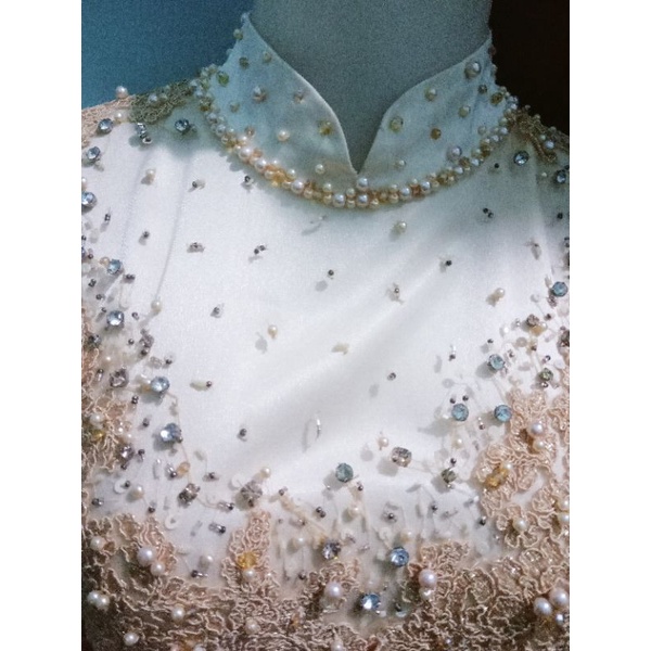 Jual kebaya mewah satu set full mutiara mewah | Shopee Indonesia
