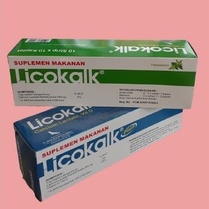 Jual LICOKALK (CALCIUM LACTATE) TABLET PER BOX ISI 10 STRIP | Shopee ...